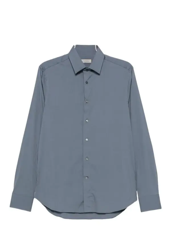 Canali Button-down Long-sleeve Shirt - Blue