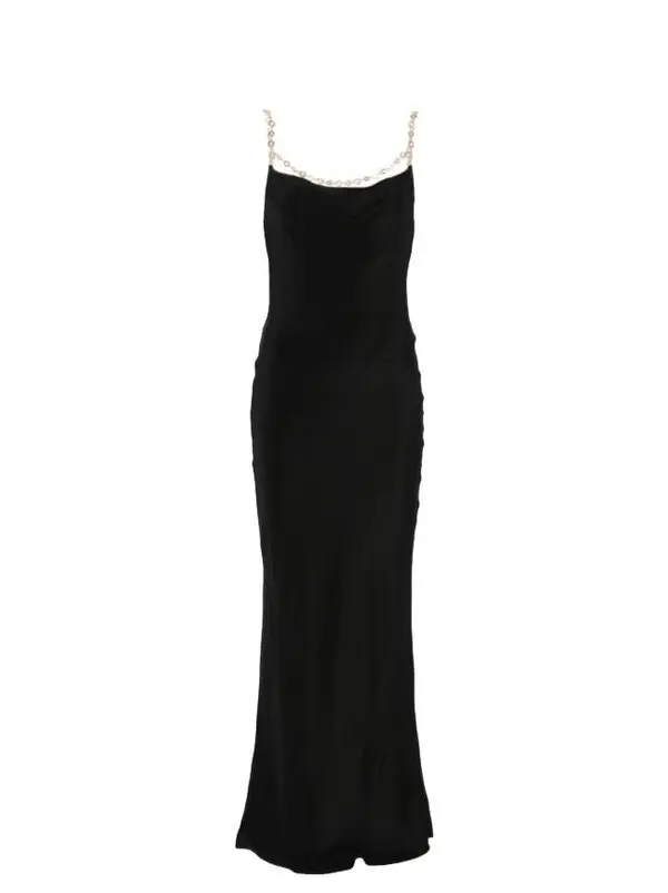 Cult Gaia Sleeveless Cowl Neck Gown With Chain Detail - Black
