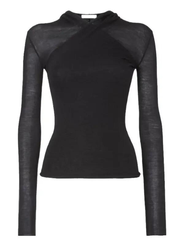 Fendi Wool Yarn Hooded Jumper - Black
