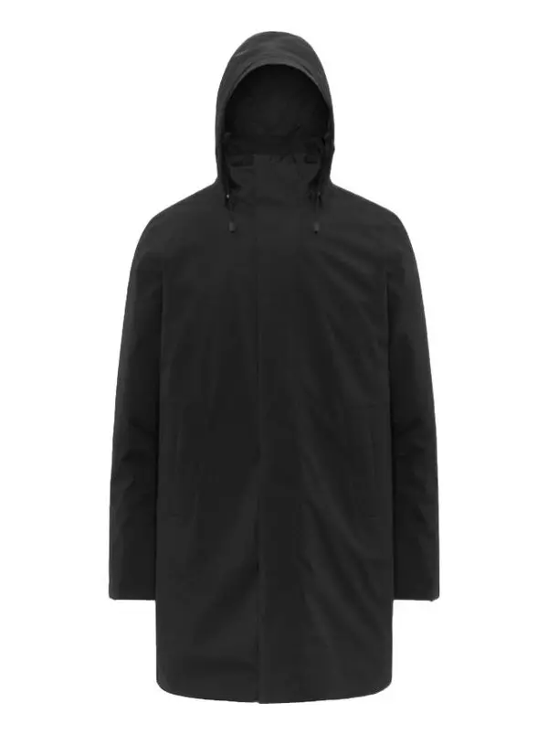K-WAY Bonded Padded 3/4 Length Winter Jacket - Black