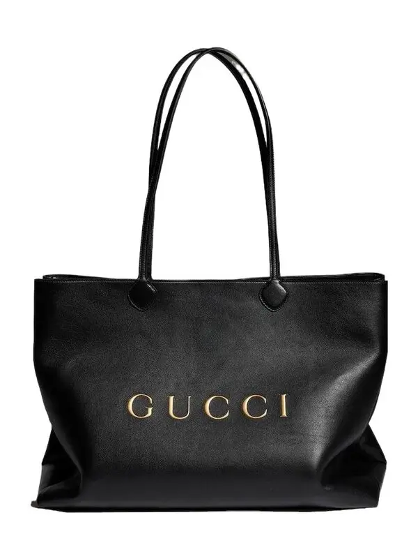 Gucci Large Tote Bag With Logo - Black