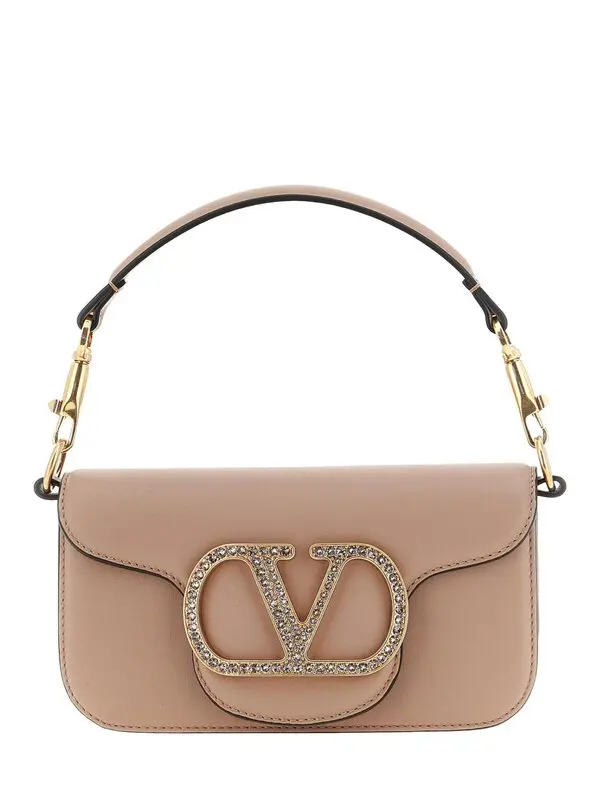 Valentino Garavani Locò Small Shoulder Bag With Jewel Logo - No