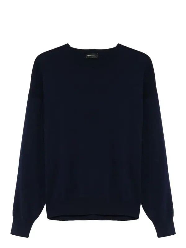 ROBERTO COLLINA Crew Neck Long Sleeve Sweater - Black