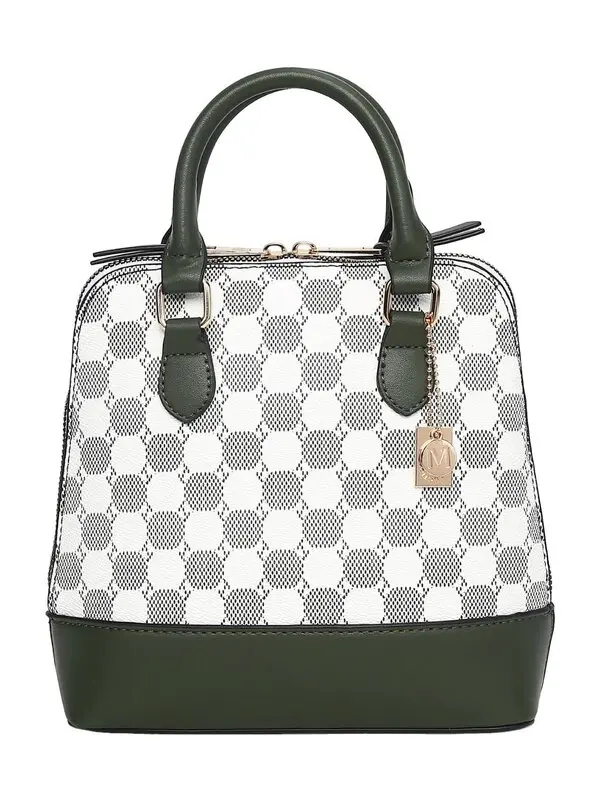MKF COLLECTION - J'OMOR Marjorie Circular Print Satchel Bag - Green