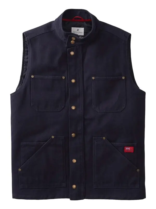 ARTHUR BEALE Canvas Gilet - Blue