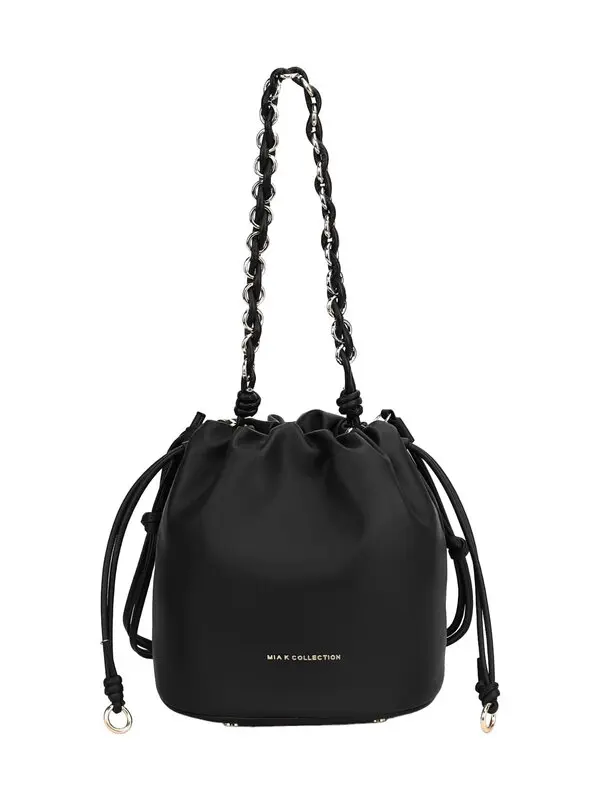 MKF COLLECTION - J'OMOR Mkf Collection Paityn Bucket Bag With Chain Strap - Black