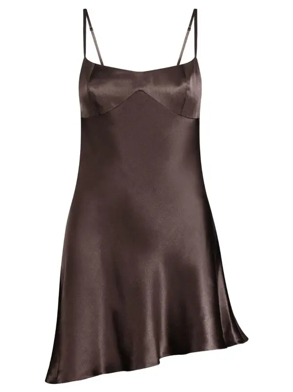 SCARLETT GASQUE Temptation Mini Slip Dress - Brown