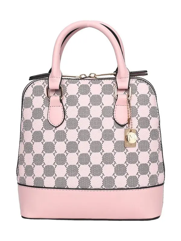 MKF COLLECTION - J'OMOR Marjorie Circular Print Satchel Bag - Pink