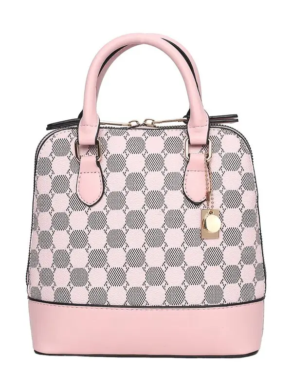 MKF COLLECTION BY MIA K. Marjorie Circular Print Satchel Bag - Pink