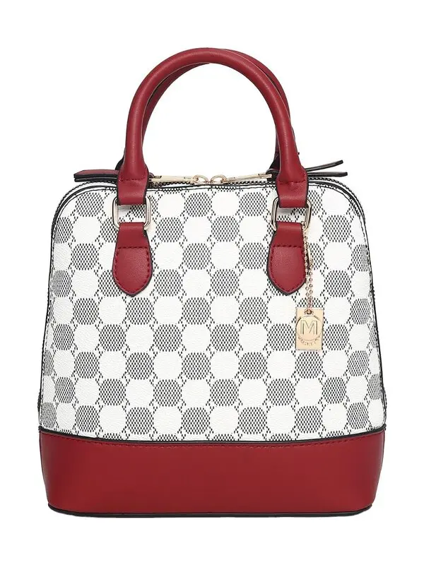 MKF COLLECTION - J'OMOR Marjorie Circular Print Satchel Bag - Red