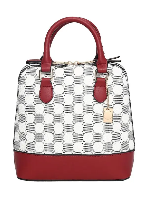 MKF COLLECTION BY MIA K. Marjorie Circular Print Satchel Bag - Red