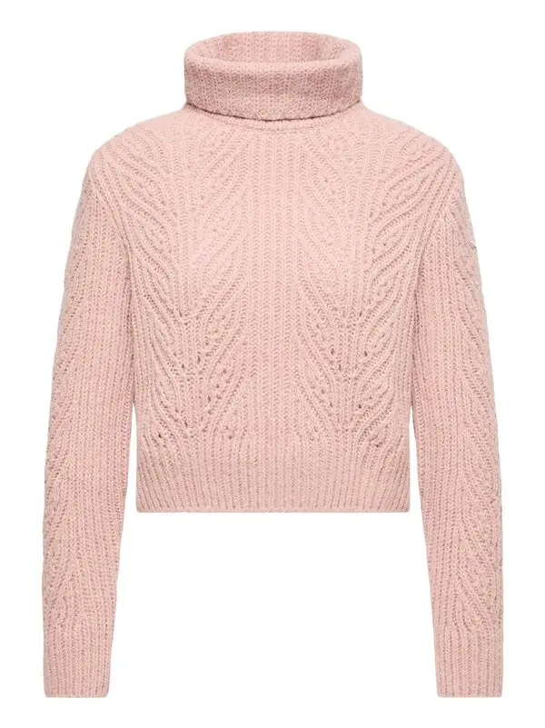 Moncler Alpaca Blend Turtleneck Sweater - Pink