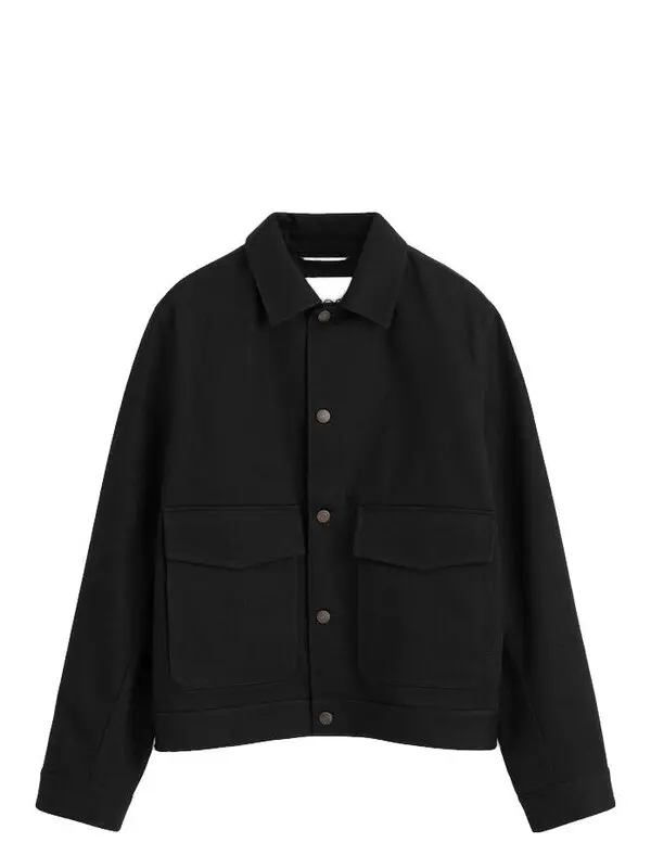 Cos Raw Selvedge Denim Jacket - Black