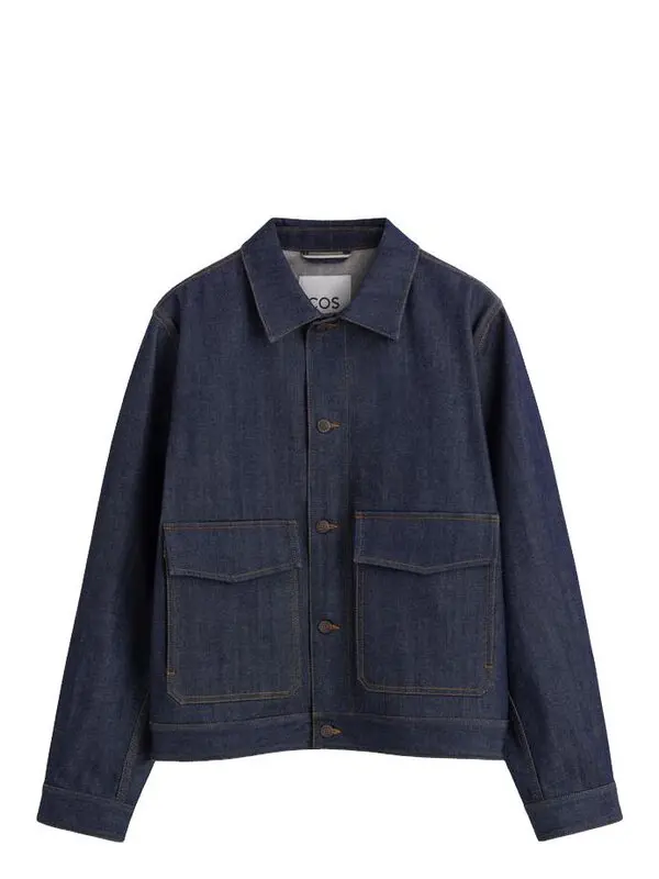 Cos Raw Selvedge Denim Jacket - Indigo