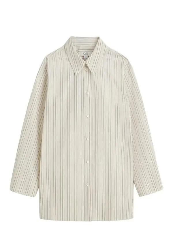Cos Bonded-paneled Cotton Shirt - White