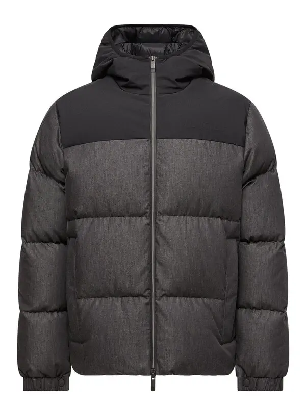 Moncler Oulojoki Hooded Mid-length Down Jacket - Black