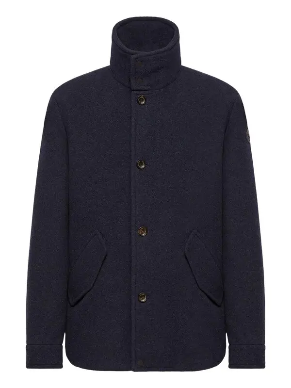 Moncler Panyol Short Wool Down Jacket - Blue