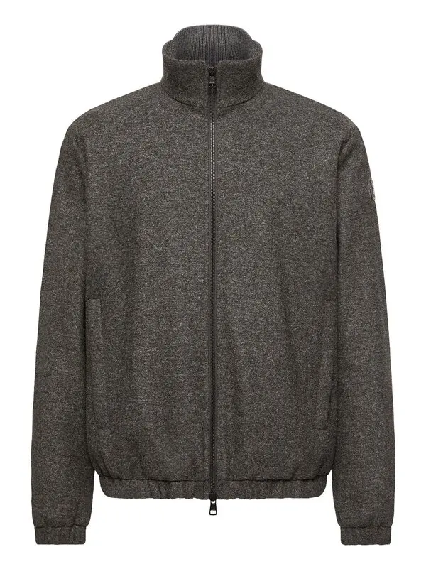 Moncler Limberl Flannel Short Down Jacket - Grey