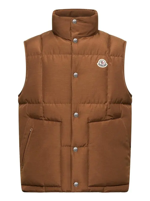 Moncler Brumelune Down Vest - Brown