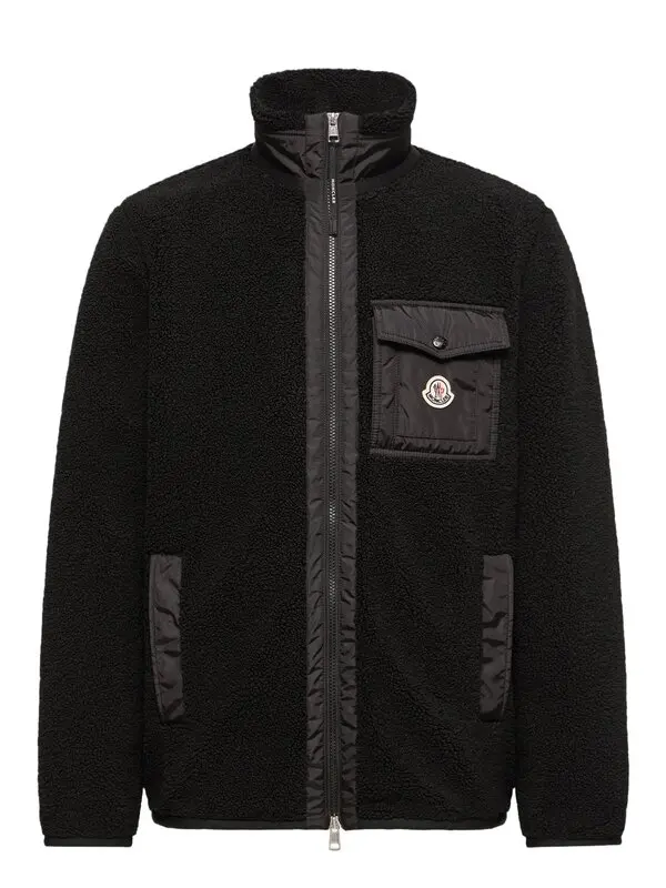 Moncler Teddy Zip-up Sweatshirt - Black