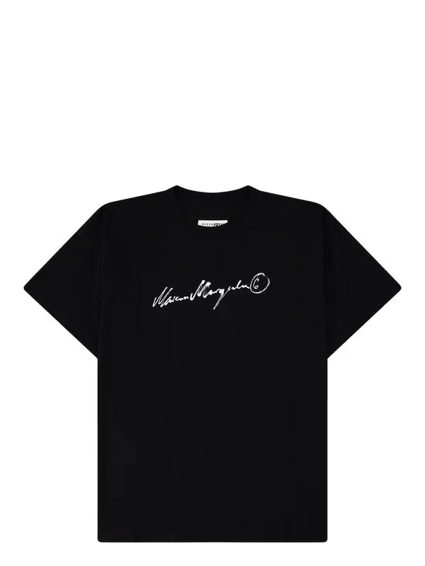 MAISON MARGIELA T-shirt Con Logo - Black