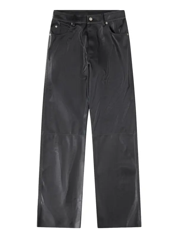MAISON MARGIELA Faux Leather Five-pocket Jeans - Black