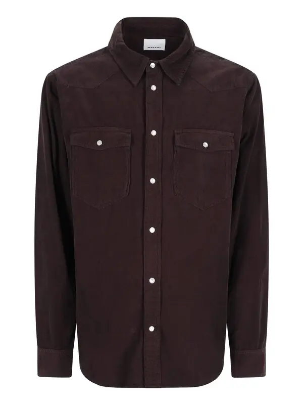 MARANT Camicia "vasco" In Cotone - Brown