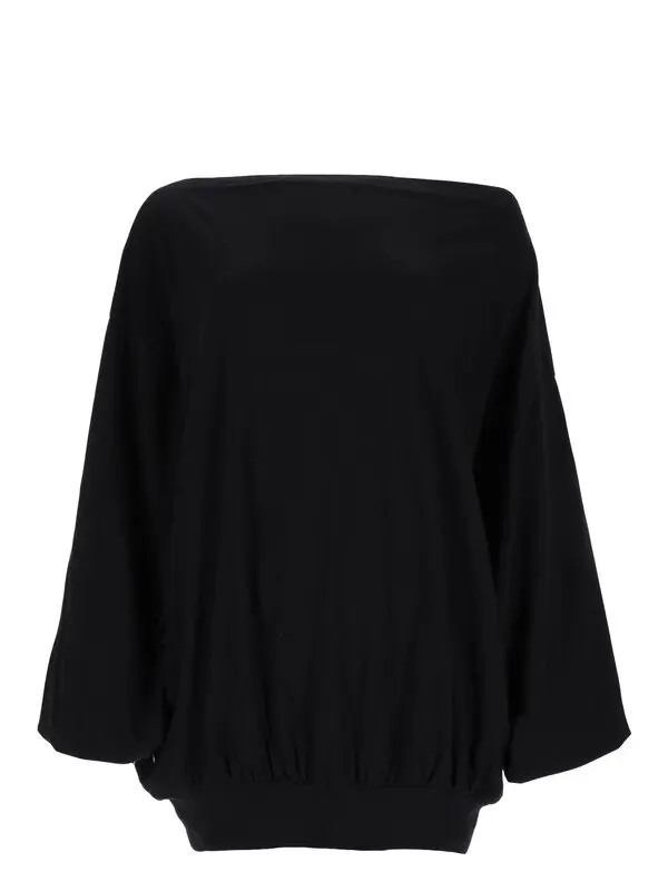 MAISON MARGIELA Asymmetrical Long Sleeve Top - Black