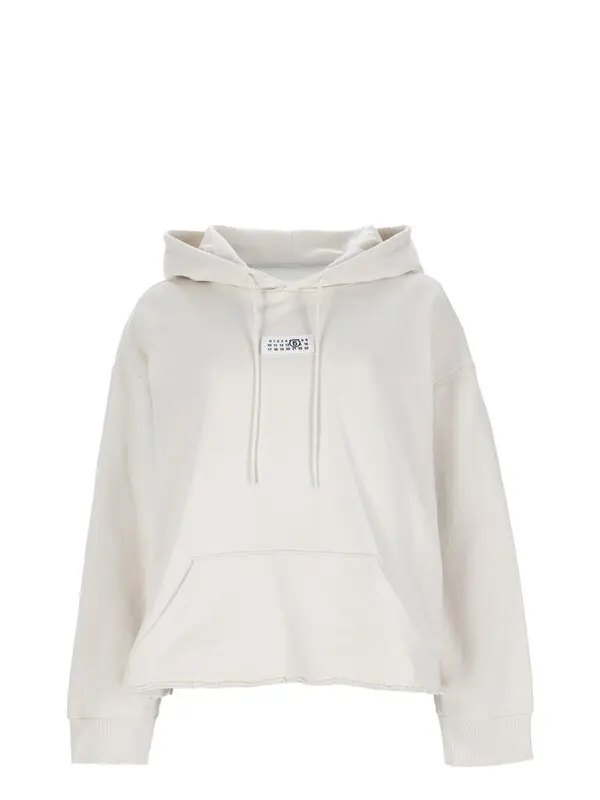 MAISON MARGIELA Logo Patch Hoodie - Ivory