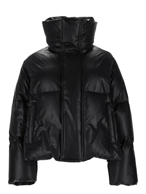 MAISON MARGIELA Padded Faux Leather Jacket - Black