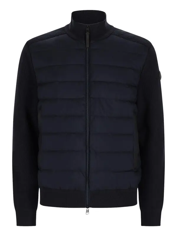 Moncler Quilted Zip-up Cardigan - Blue