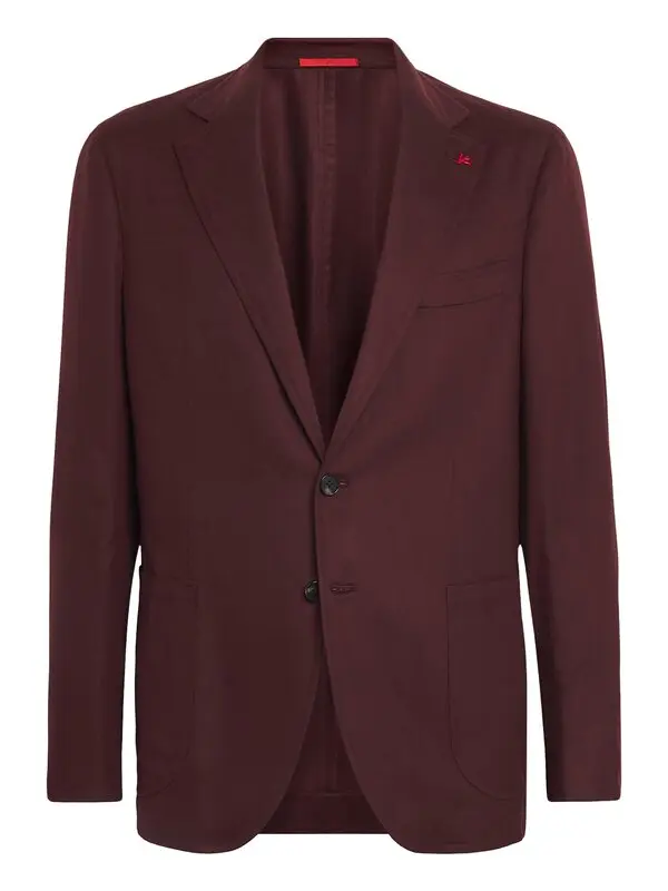 Isaia Cashmere Lucio Blazer - Red