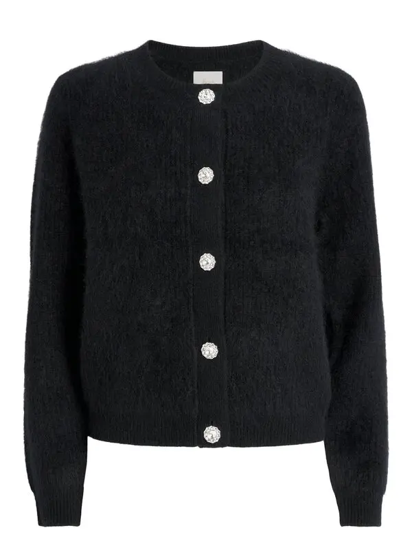 Harrods Wool-cashmere Embellished Cardigan - Black