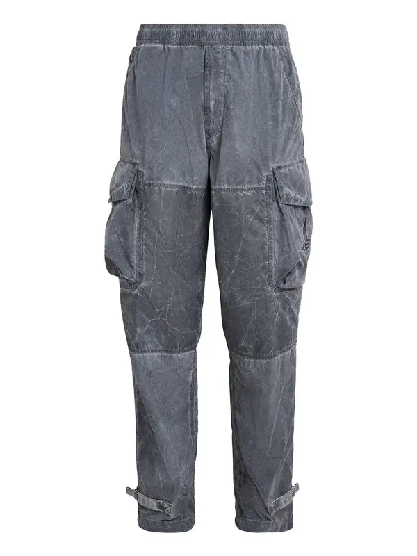 Stone Island Coated Cargo Trousers - Black