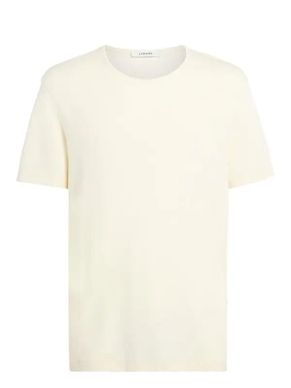 LEMAIRE Cotton Scoop-neck T-shirt - Beige