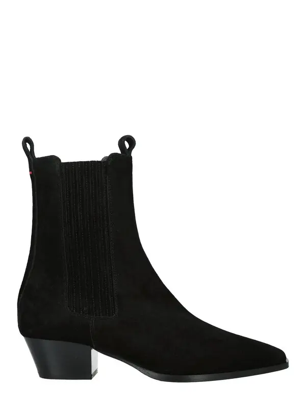 AeydĒ Suede Agata Ankle Boots - Black