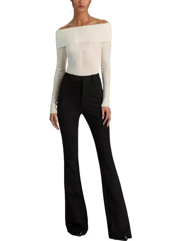 Alice + Olivia Kerry Bootcut Trousers - Black