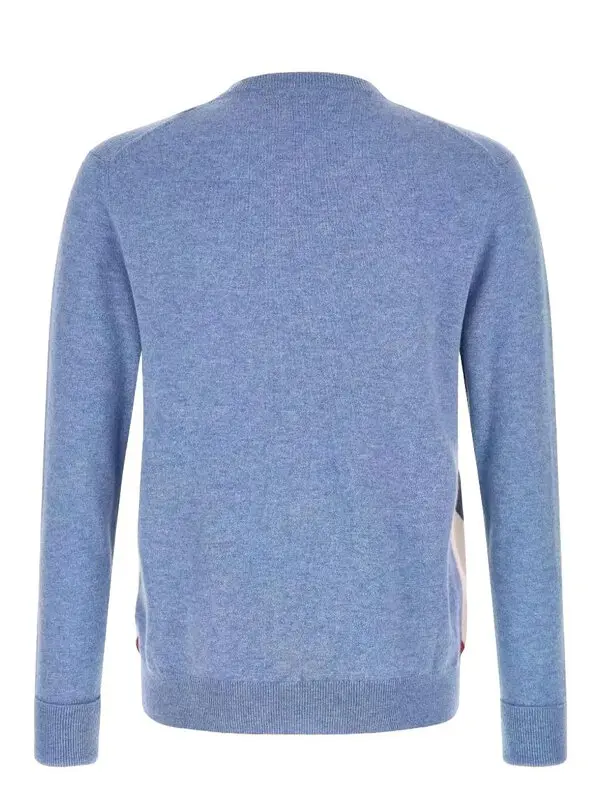BALLANTYNE Diamond Inlay Cashmere Sweater - Blue