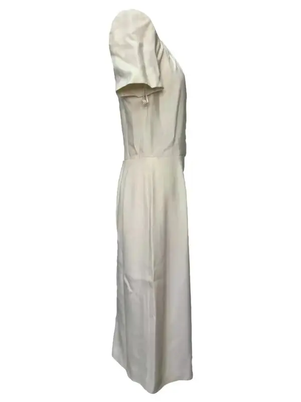Alexander McQueen Short Sleeve Midi Dress - White