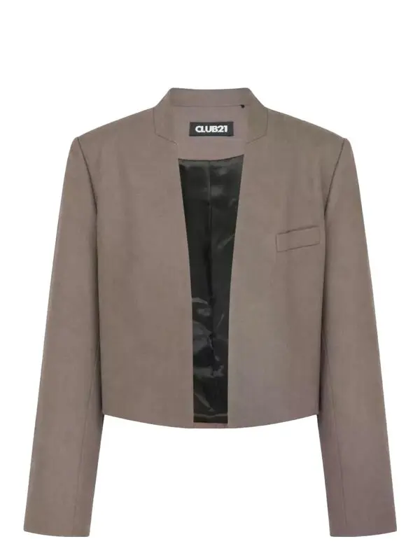 CLUB21 COLLECTION Alba Cropped Wool-blend Jacket - Neutrals