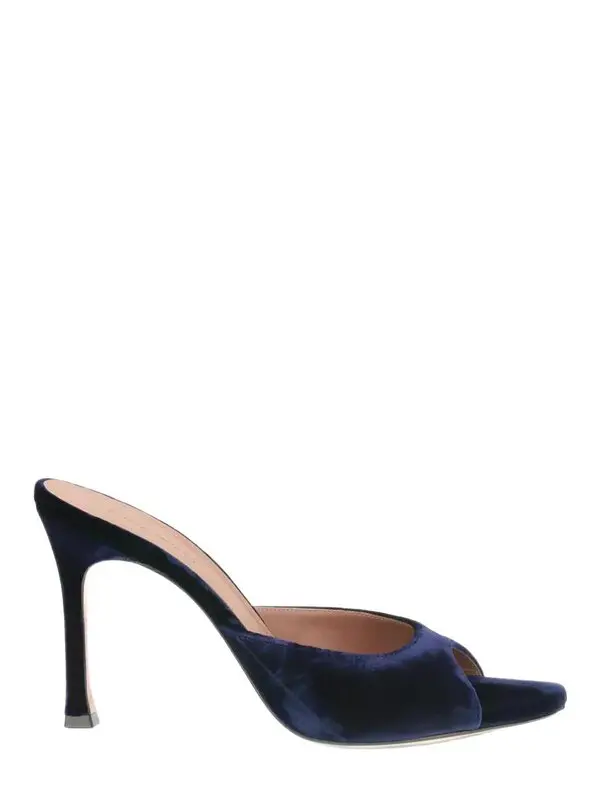Amina Muaddi Alexa 95 Velvet Sandals - Blue