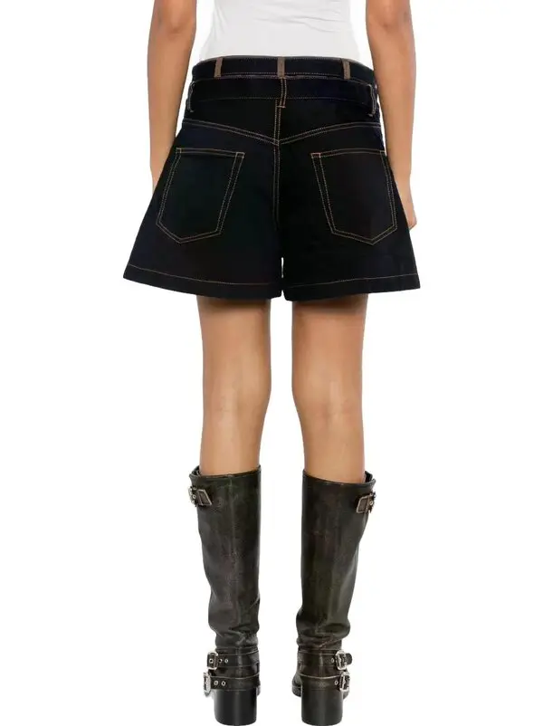 Sacai Contrast Stitch Shorts - Blue