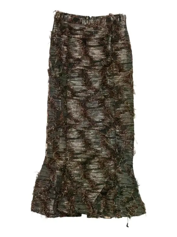 BARBARA BOLOGNA Frayed Maxi Skirt - Black