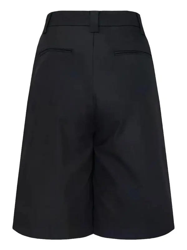 CLUB21 COLLECTION Pleated Wide-leg Cropped Trousers - Black