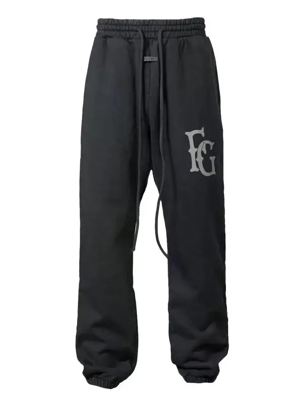 Fear Of God Fg Logo-print Track Pants - Black