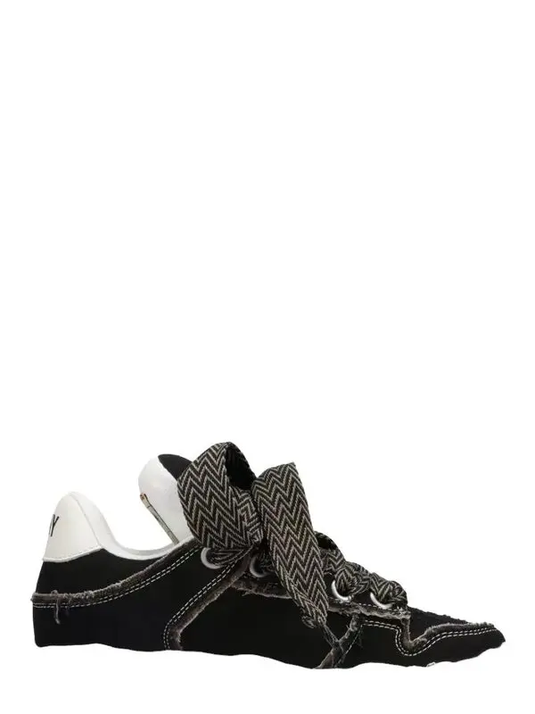 Mihara Yasuhiro Wayne Puffer Lace Up Canvas Low-top Sneakers - Black