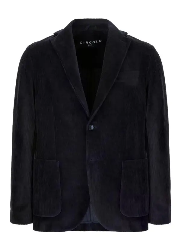 CIRCOLO 1901 Corduroy Single-breasted Blazer - Blue