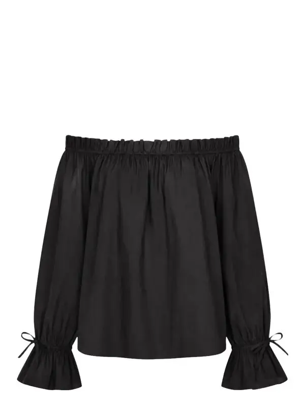 CLUB21 COLLECTION Off-shoulder Blouse With Bow Detail - Black