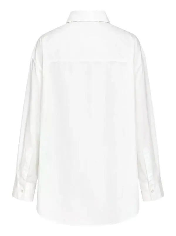 CLUB21 Vera Shirt Pleated Bib - White