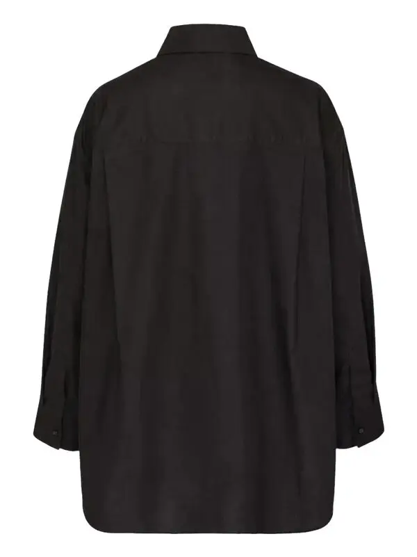 CLUB21 COLLECTION Vera Pintuck-detail Shirt - Black